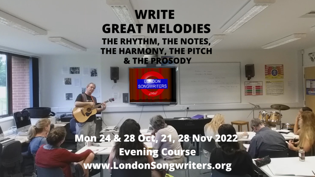 October November 2022 Write Great Melodies Course London Songwriters